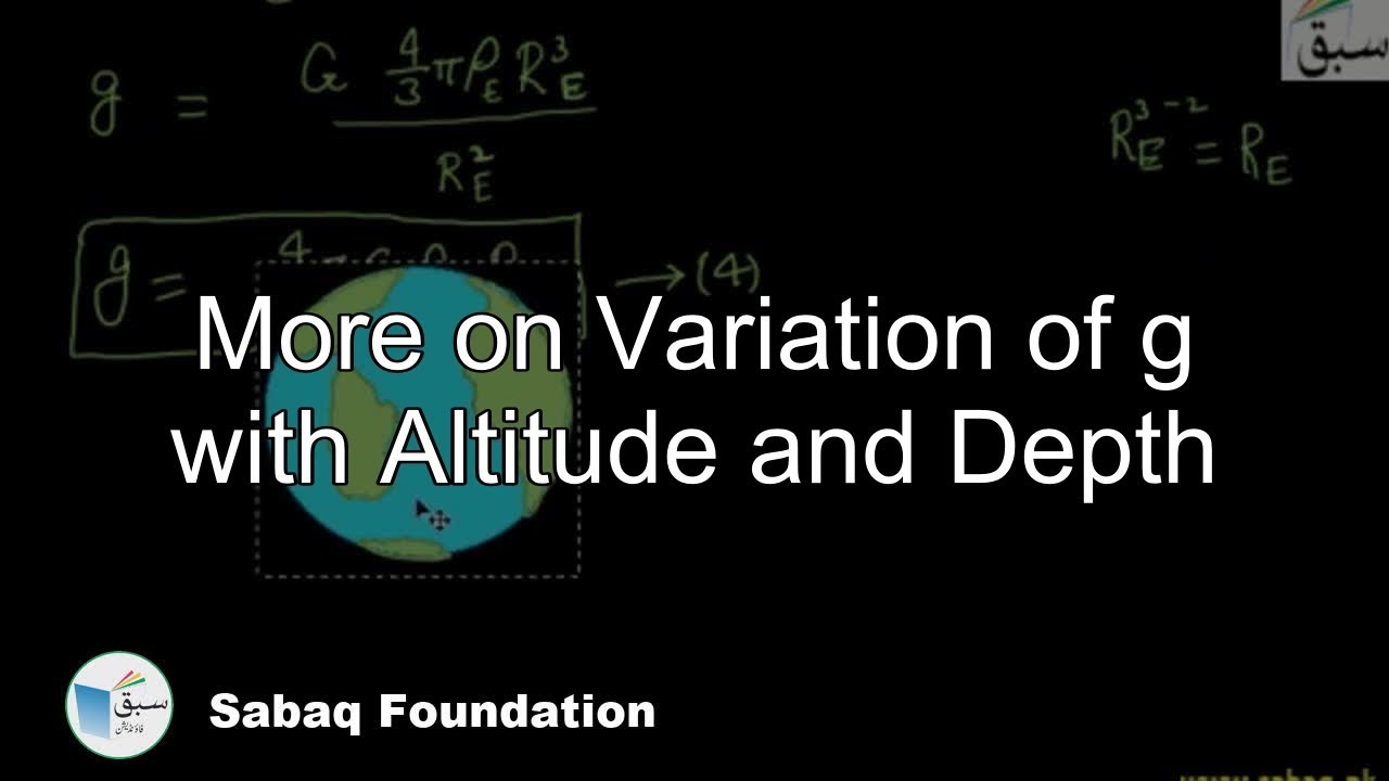 More on Variation of g with Altitude and Depth, Physics Lecture | Sabaq ...