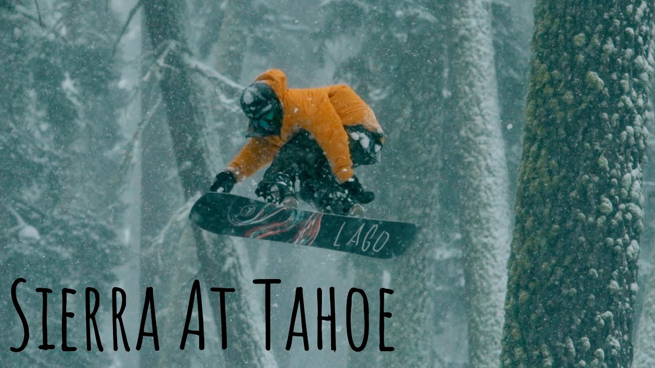 Snowboarding CLIFF DROPS and PILLOW LINES at Sierra At Tahoe! - YouTube
