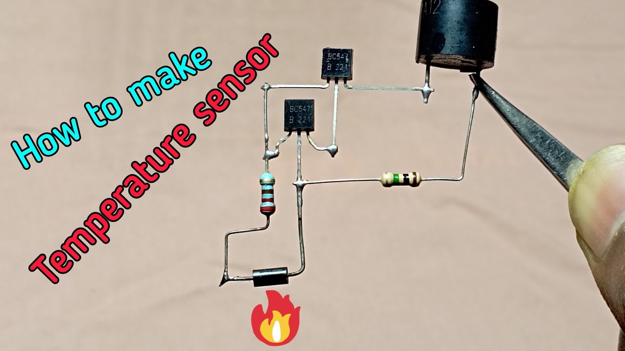 How to make 🔥Temperature sensor with Bc547 transistor - YouTube