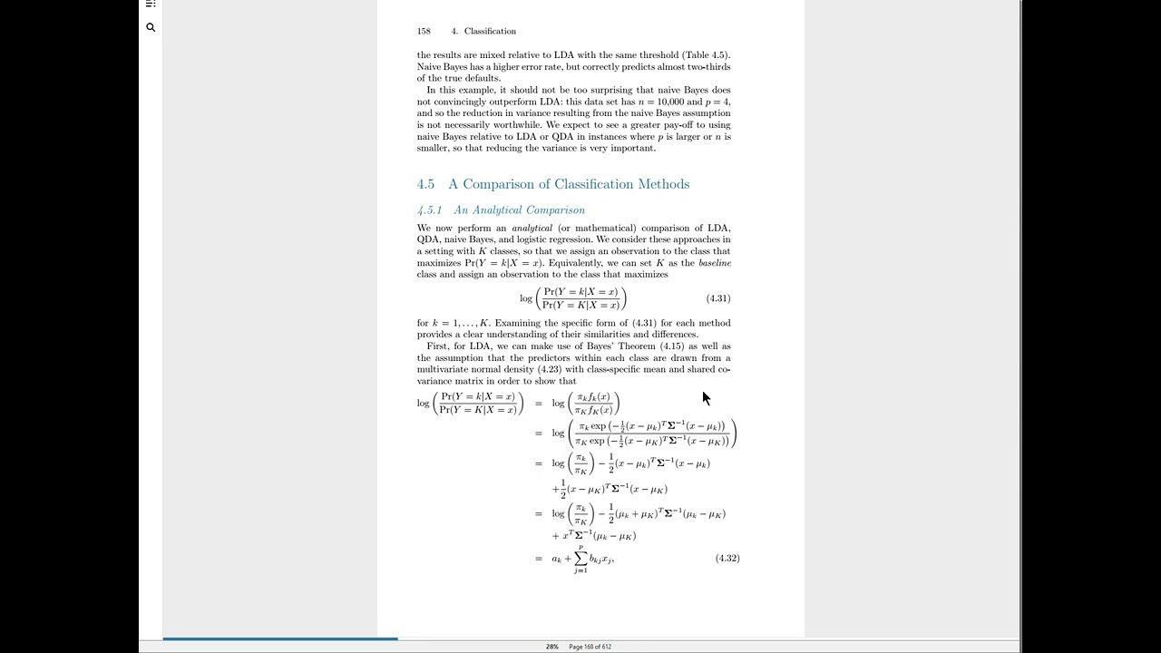 Intro To Statistical Learning 2nd Ed Solution To Problem 410 Youtube