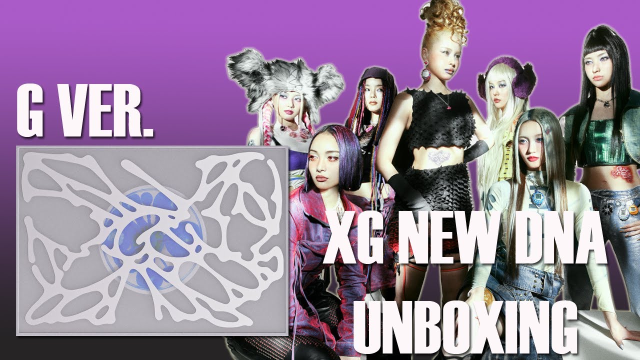 XG - 「NEW DNA」 1st Mini album UNBOXING (G Ver. + XG shop benefit) - YouTube