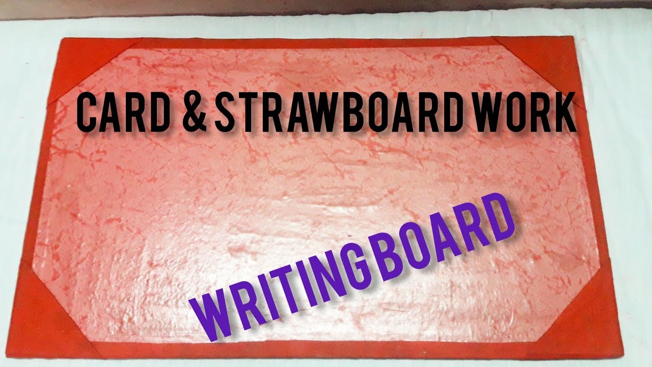 Writing Board Making/ work experience fair item / card & straw board ...