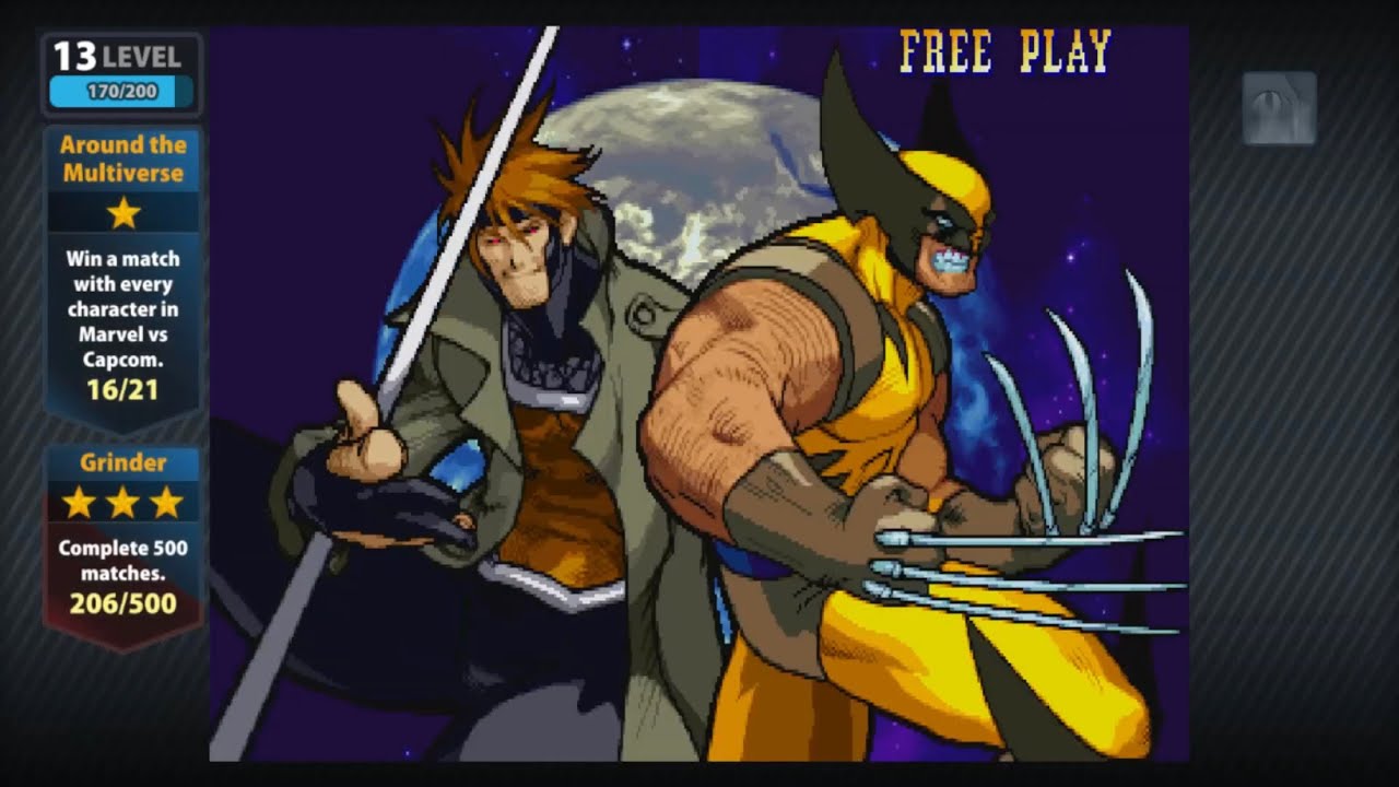 Marvel vs Capcom 1: Wolverine and Gambit arcade playthrough - YouTube