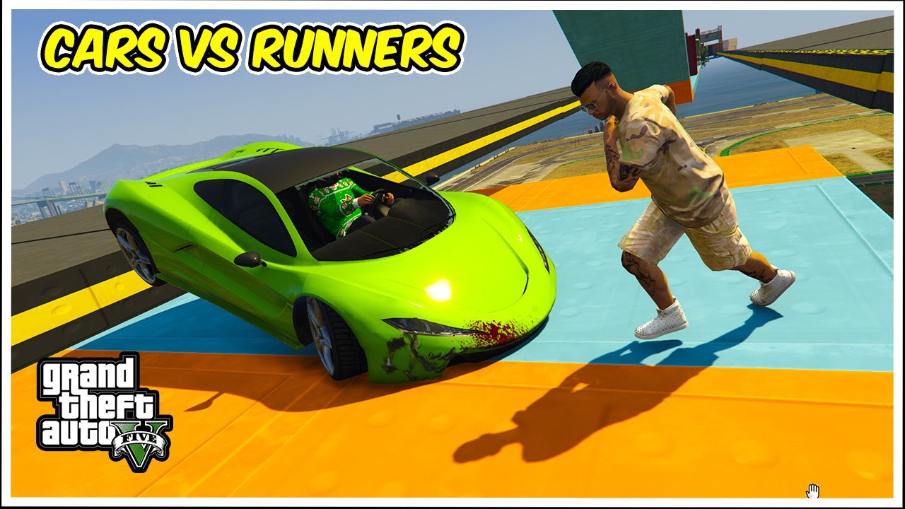 Cars VS Runners In GTA5 Online IS Too Fun #pokerfacegaming #gaming # ...
