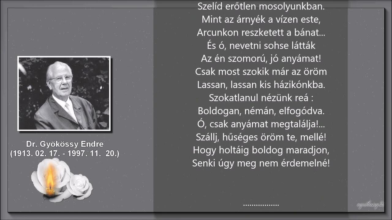 Dr Gyökössy Endre - Öröm nálunk - YouTube