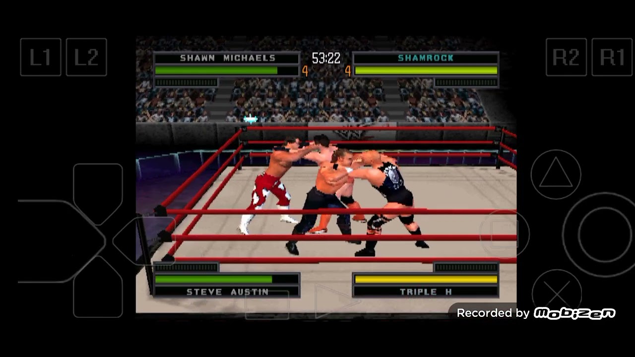 wwf war zone ps1 tag team match hard dificulty - YouTube