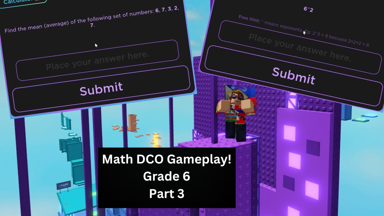 Math DCO Roblox Gameplay (Grade 6) - Part 3 - YouTube
