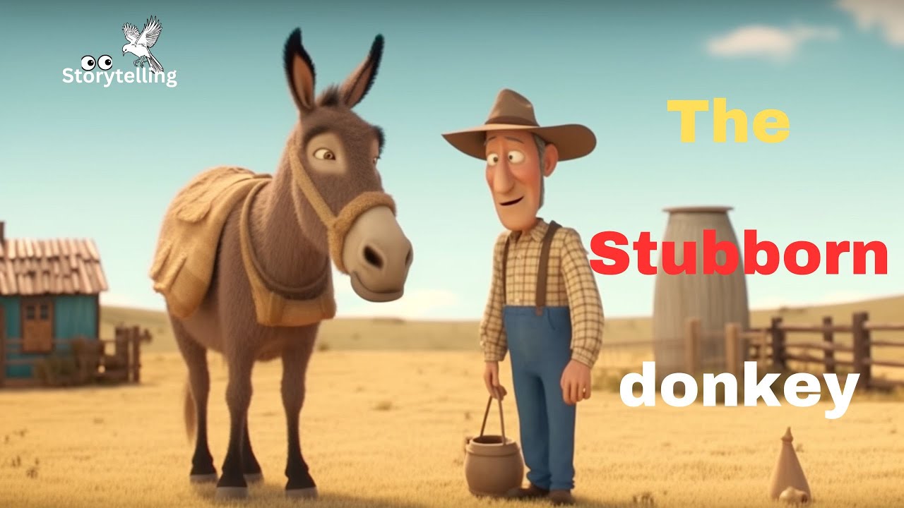 Stubborn Donkey Cartoon