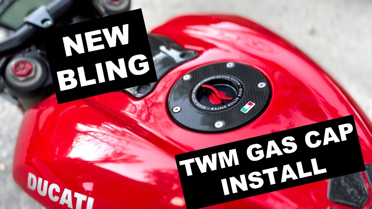 TWM Carbon Fiber Gas Cap Install - Streetfighter 848 - YouTube