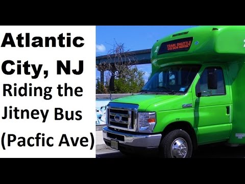 Altantic City - Riding the Jitney bus on Pacfic Ave with relaxing music ...