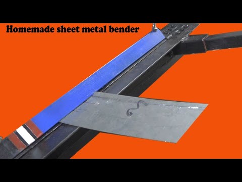 homemade sheet metal bender - YouTube