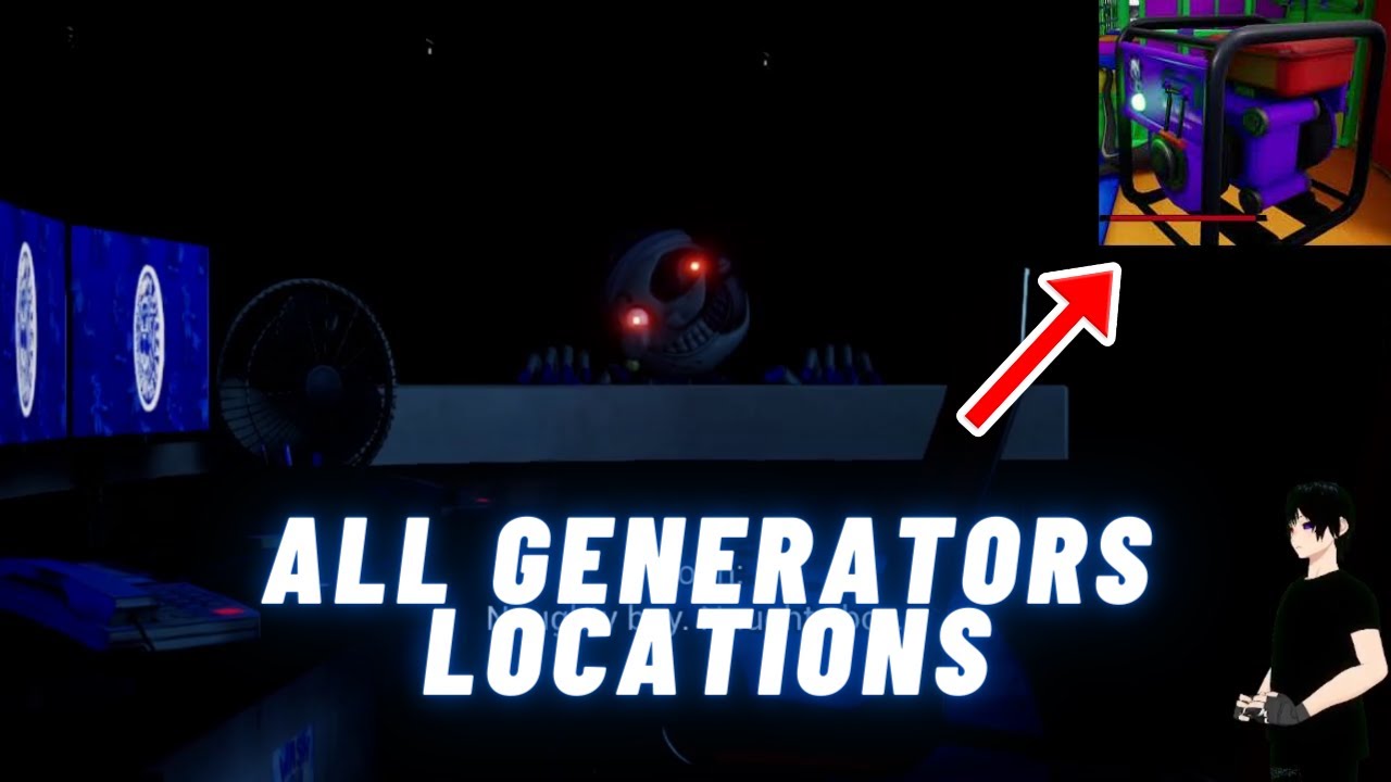 FNAF security breach How to find all the generators in the daycare ...