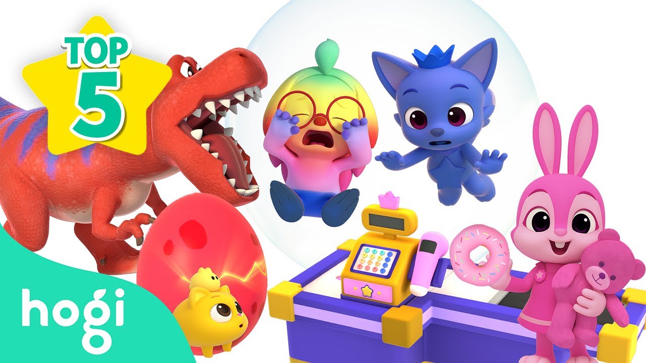 [👍🏻Best 5] Learn Colors with Hogi｜Dinosaurs Eggs, Donuts, Bubbles, Dino ...