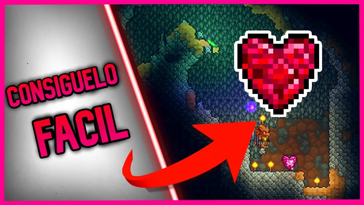 💖 Terraria Como TENER MAS CORAZONES de CRISTAL!!! (Guia para ...