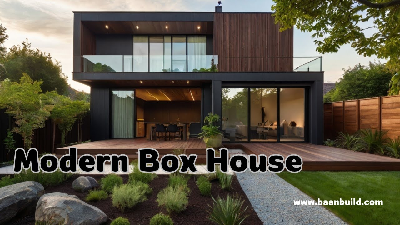 บ้านทรงกล่องโมเดิร์น Modern box house บ้านสองชั้นโมเดิร์น โดย baanbuild ...