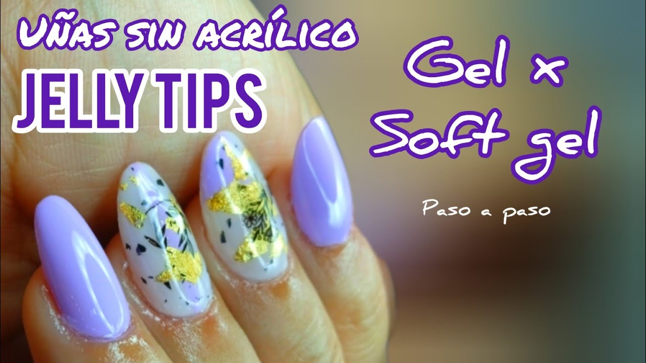 JELLY TIPS PASO A PASO CON GEL SOLIDO | COMO APLICAR SOFT GEL/GEL X ...
