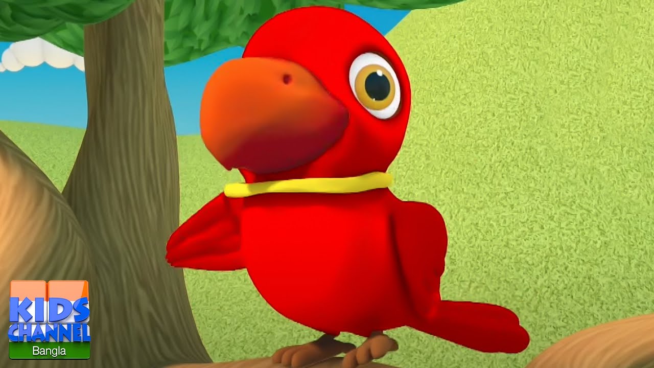 Ami Tota Ami Tota, আমি তোতা আমি তোতা + Animal Cartoon Nursery Rhymes in ...