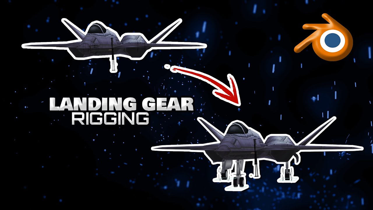 How to rig aircraft landing gear in blender - YouTube
