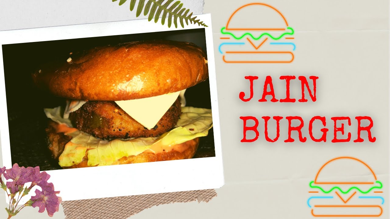 Easy Jain Burger Recipe 🍔🍔 | How To Make Jain Burger | Burger Without ...