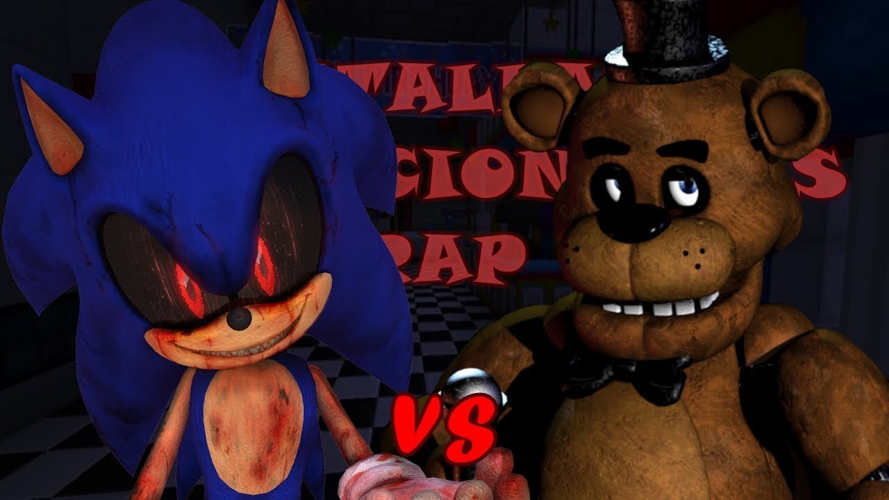 Freddy Fazbear VS Sonic . exe l Batallas Revolucionarias Rap l ...