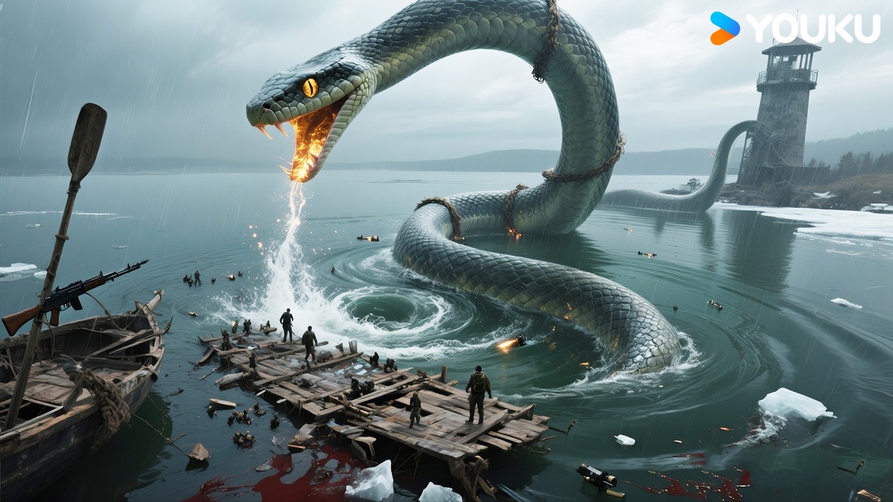 🐍💦🛶The giant snake dived underwater and capsized the raft! | Snake Girl ...