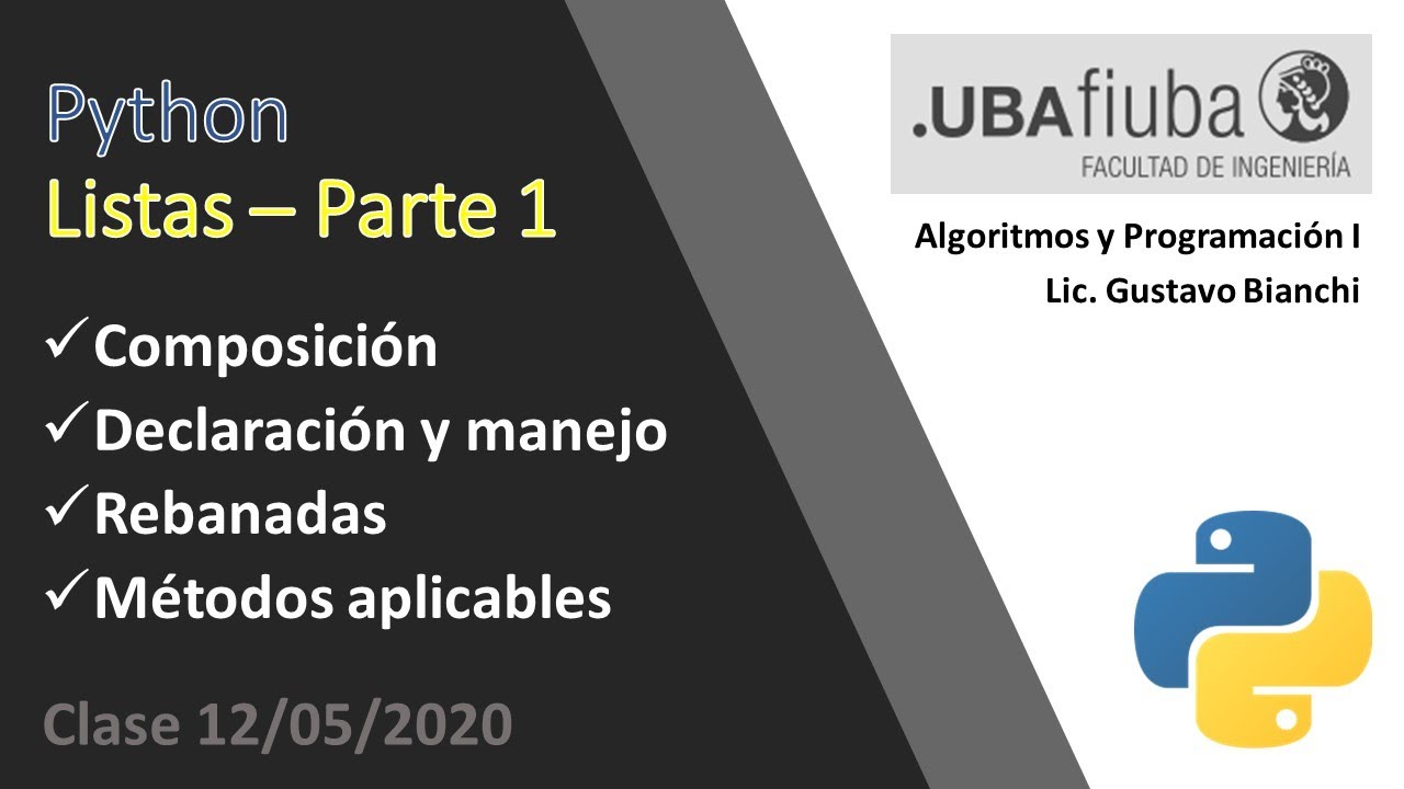 Python - Listas - Parte 1 - Concepto, declaración, manejo, rebanadas y ...