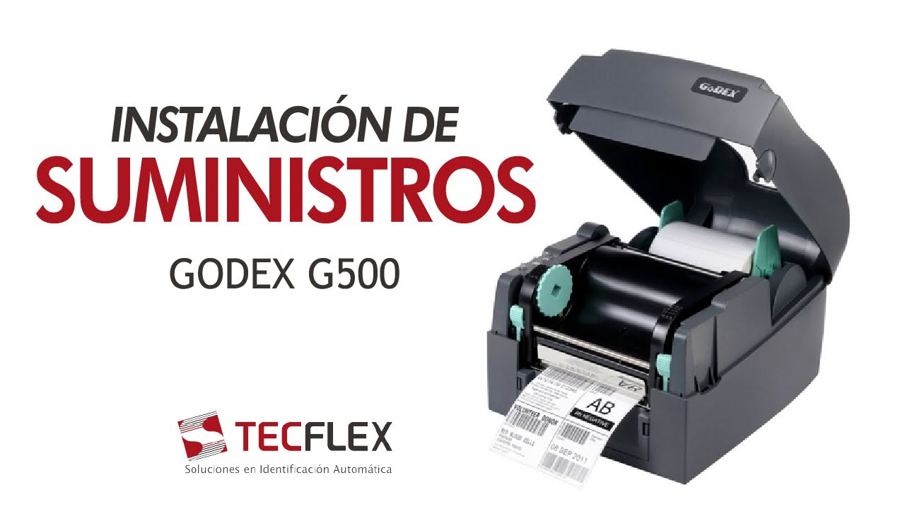 TUTORIAL DE INSTALACIÓN DE ETIQUETAS Y RIBBON EN IMPRESORA | G500 GODEX ...