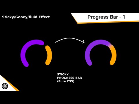 HOW TO CREATE STICKY/GOOEY/FLUID PROGRESS BAR | SVG FILTER | COOL CSS ANIMATION | HTML