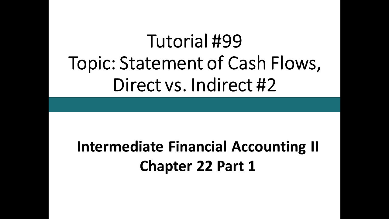 Tutorial - Statement of CFs, Direct vs. Indirect #2 (Intermediate ...