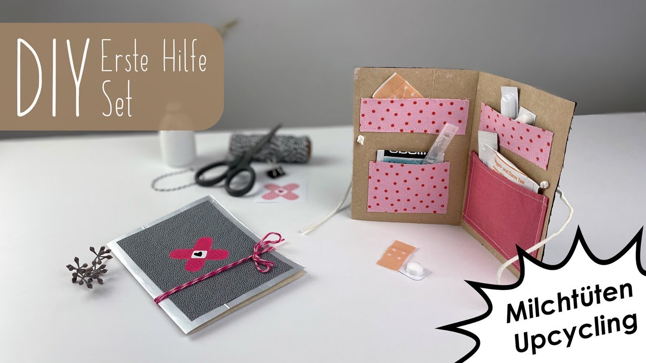 DIY Erste Hilfe Set | Milchtüten Upcycling | Basteln & Nähen ...