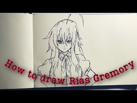 How to draw Rias Gremory from High School DxD | Step By Step - YouTube
