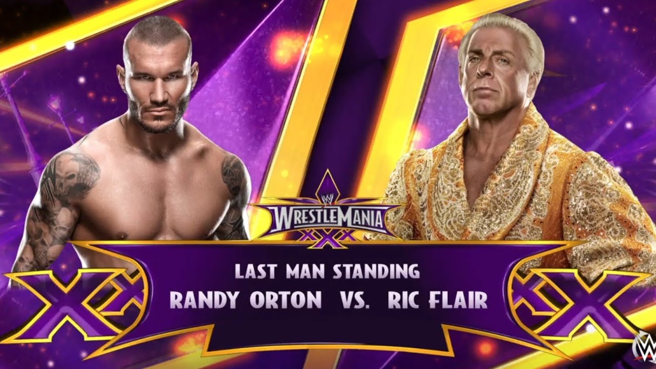 Randy Orton vs Ric Flair | Last Man Standing | Wrestlemania 30 | WWE ...