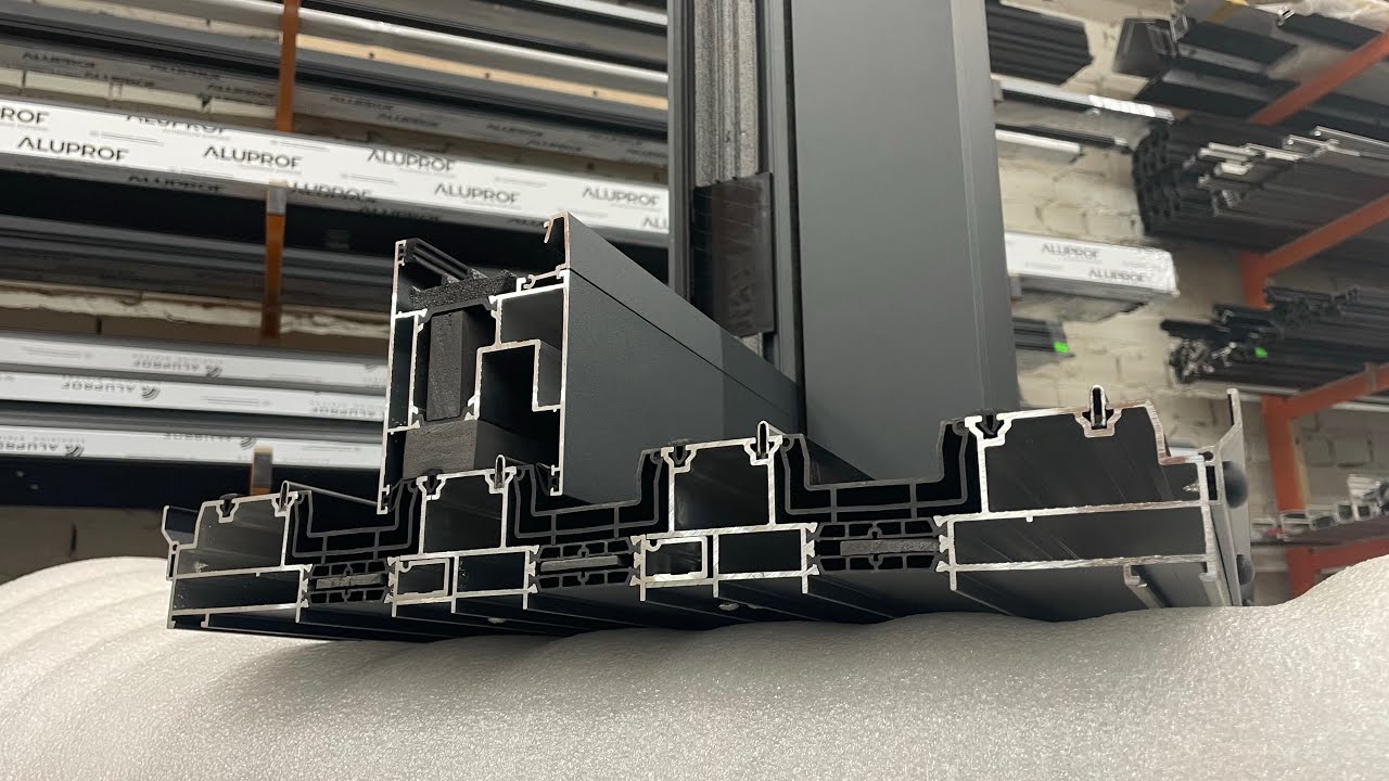 Four line sliding system Aluprof MB-77HS - YouTube