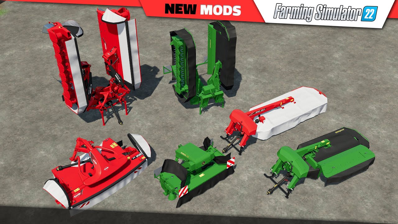 FS22 | NEW MOD | Kuhn And John Deere Mower Pack - Farming Simulator 22 ...