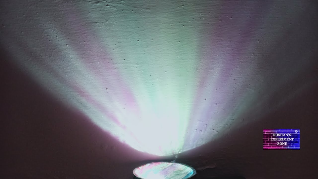 rainbow experiment /rainbow 🌈 light 💡 at home /diy rainbow light /disco ...