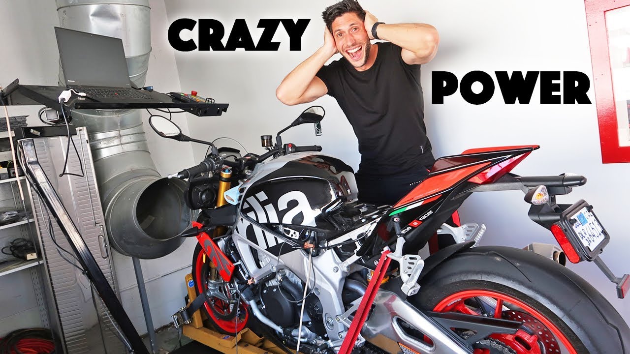 Our Tuono put down Insane Power on the Dyno! - YouTube