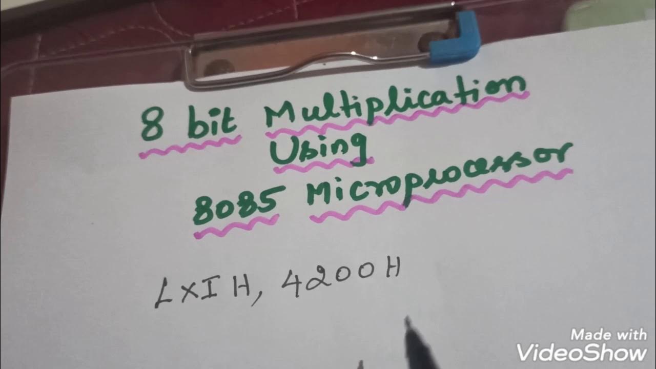 8 Bit Multiplication using 8085 Microprocessor/Tamil - YouTube