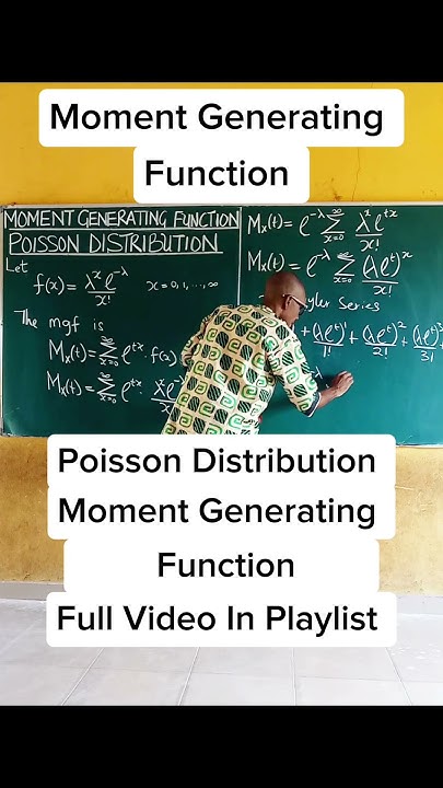 Moment Generating Function of Poisson Distribution # ...