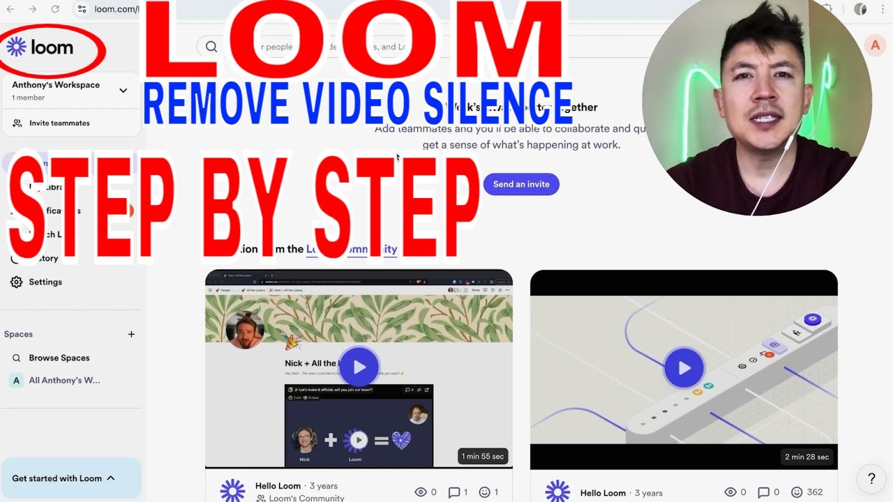 How To Remove Dead Air Silence In Loom Video 🔴 - YouTube