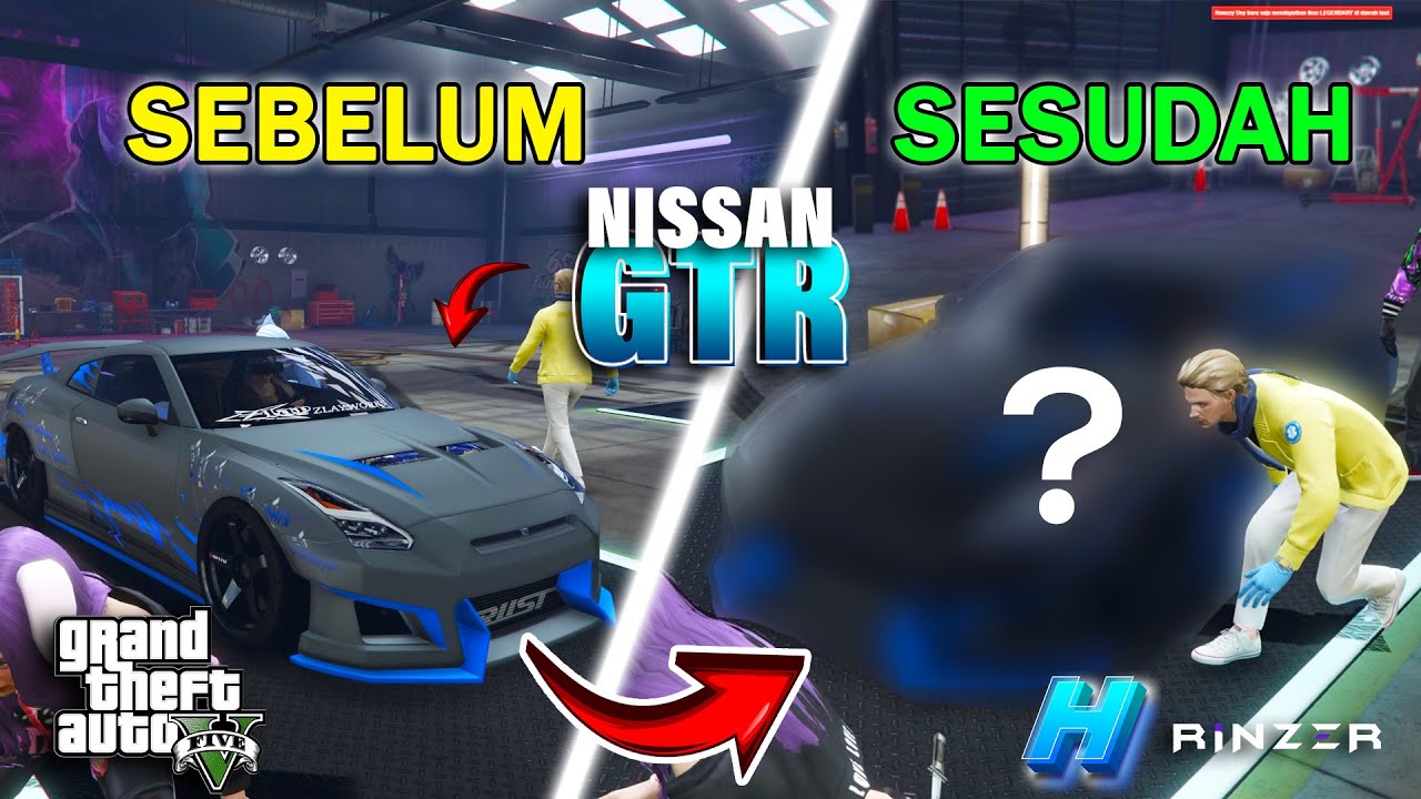 MODIFIKASI MOBIL GTR R35 HOPEFULLY - GTA 5 ROLEPLAY - YouTube