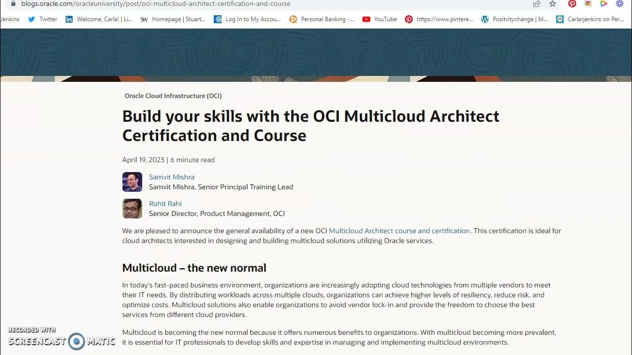 New Oracle Cloud Multicloud Architect Exam Prep Course And
