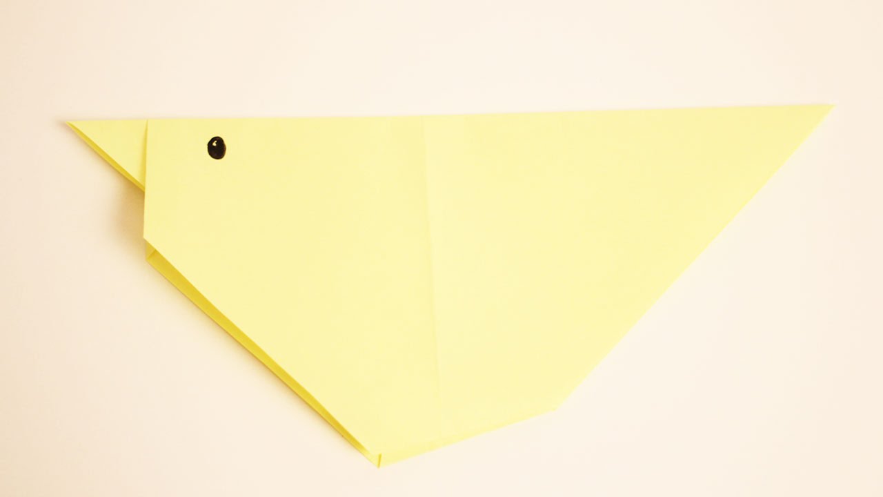 Como hacer un Pollito de Papel - ANIMALES DE PAPEL - Pollito de Origami ...