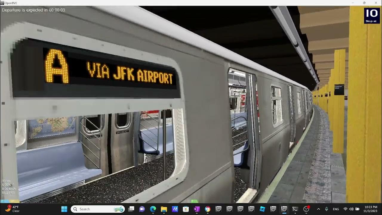 Openbve 3d 2022 R179 A Train Arriving & Departing at Dyckman Street - YouTube