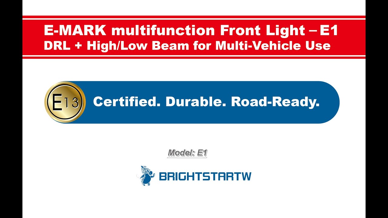 4-IN-1 ECE certified Head Light – E1 -DRL + High/Low Beam for Multi ...
