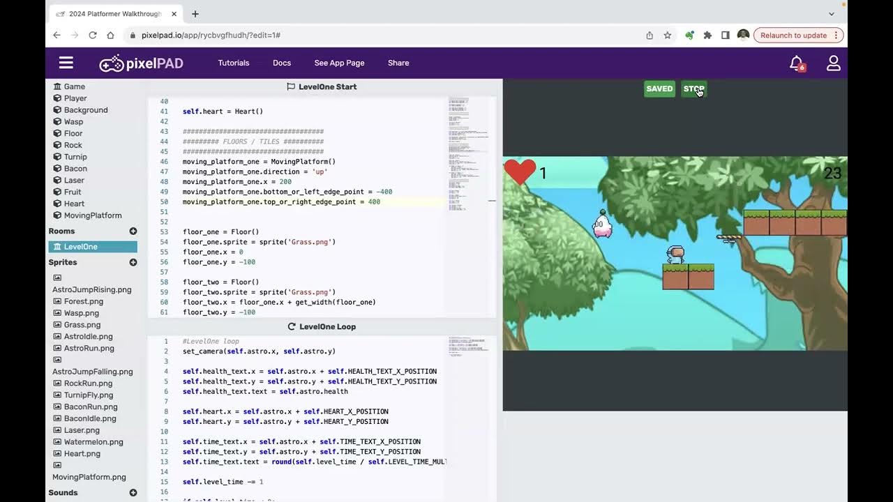 14 Pixelpad Platformer - Moving Platforms - YouTube