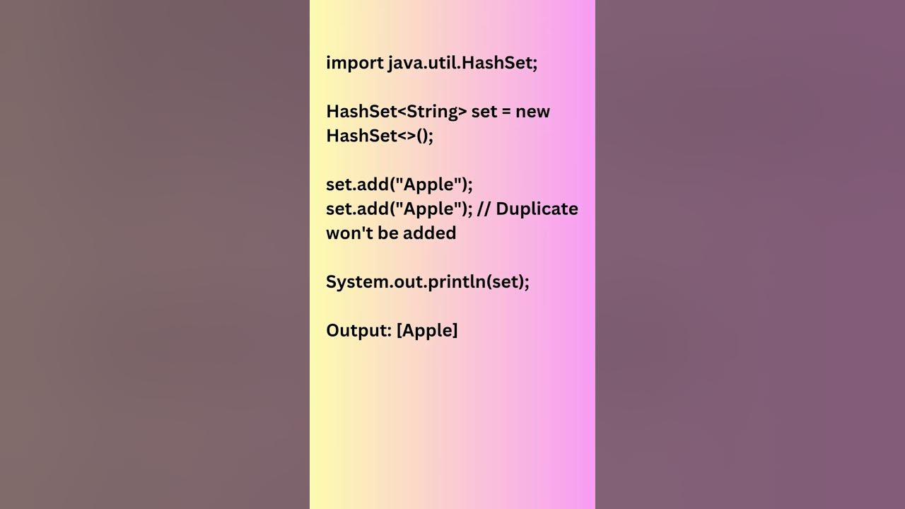 Hashset In Java👉 Hashset Javacollections Learnjava Youtube
