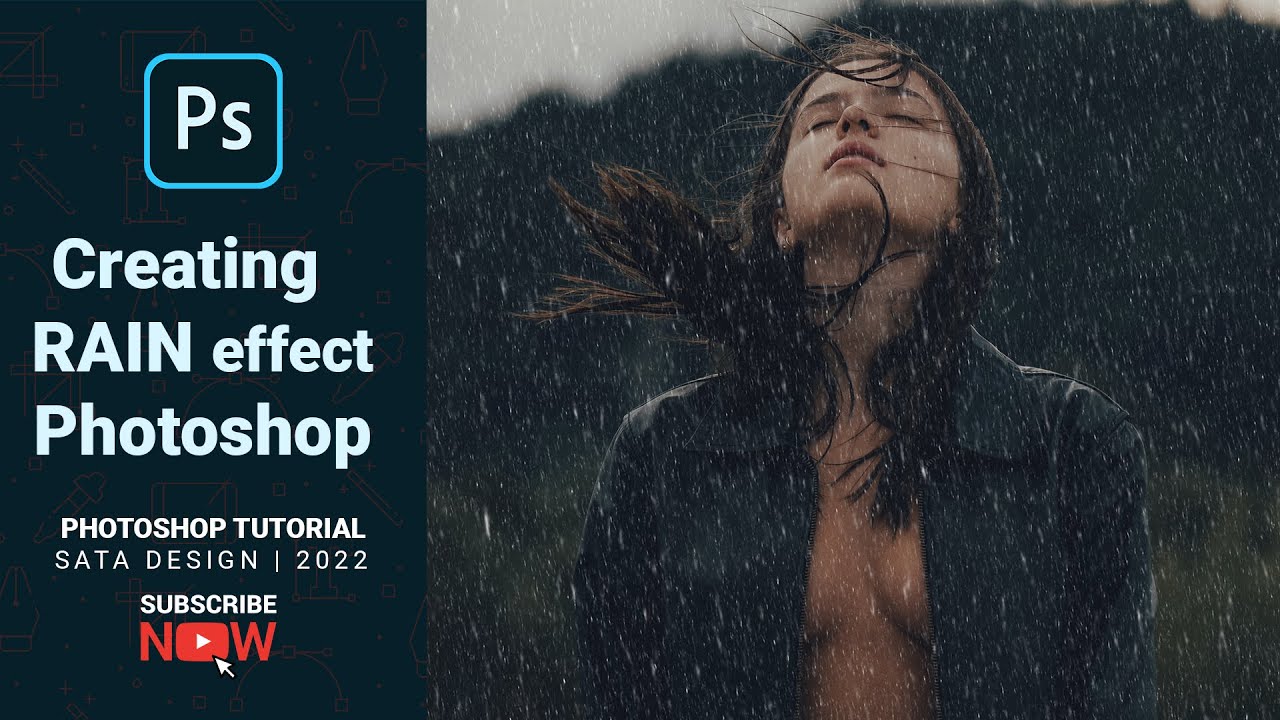 Rain Effect in photoshop | Photoshop Tutorial - YouTube