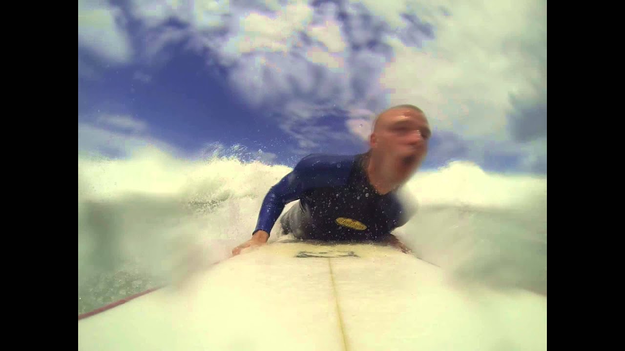 First GoPro video, surf - YouTube