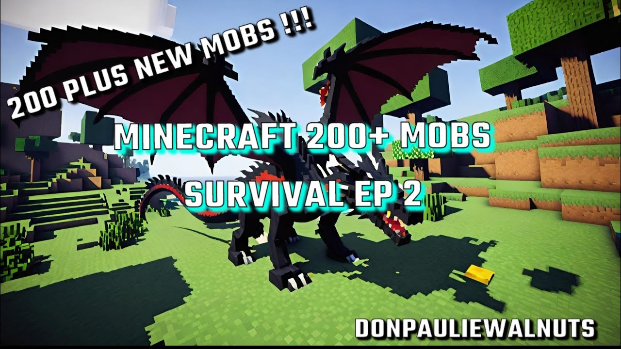 Minecraft 200 + Mobs Survival Ep 2 - Tragedy AND Success - YouTube
