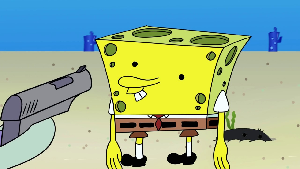 Calamardo Le Dispara a Bob Esponja - YouTube